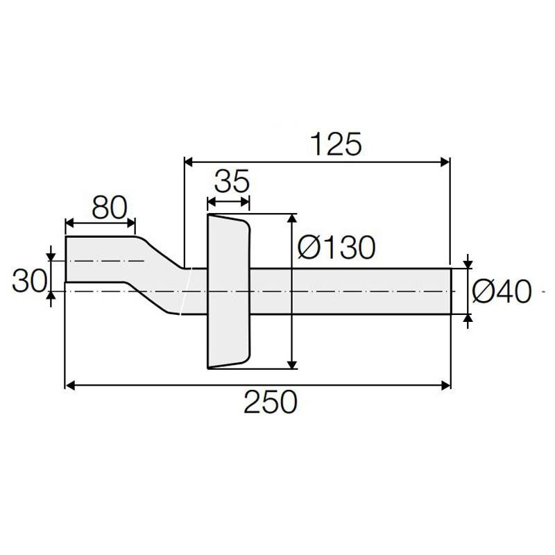 Valsir Eccentric Fitting with cover D 40 mm White VS0802701