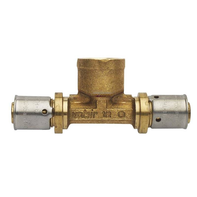 Valsir Pexal female T-Fitting D 33.5 mm connection 3/4 brass VS0170937
