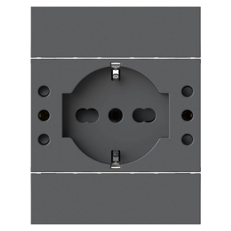 Bticino LivingNow Black Socket 4Box P503 5 Outlets Compatible Black ...
