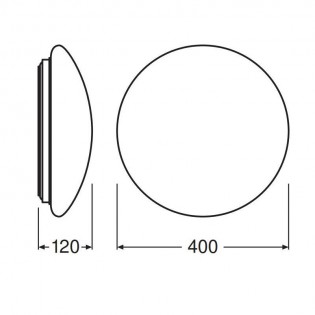 Osram Ledvance Ceiling Light SF Circular 400S 24W 3000K IP44 SURC40024830G3