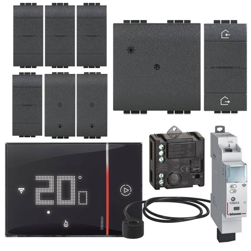 Bticino LivingLight Starter Plus Kit Anthracite for Lights Sockets and ...