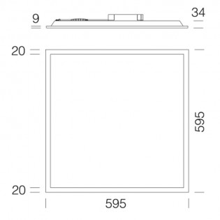Pannello a Led Disano RODI 830 60X60cm 39W 4000K 15024200