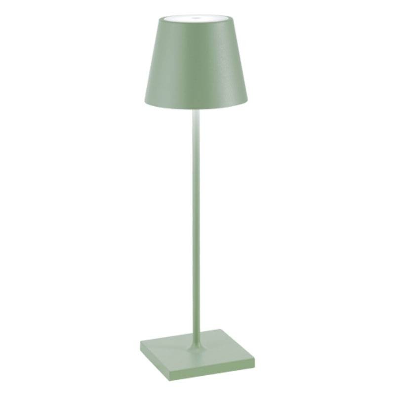 Lampe de table rechargeable Ailati Poldina Pro 2.2W vert sauge LD0340G3