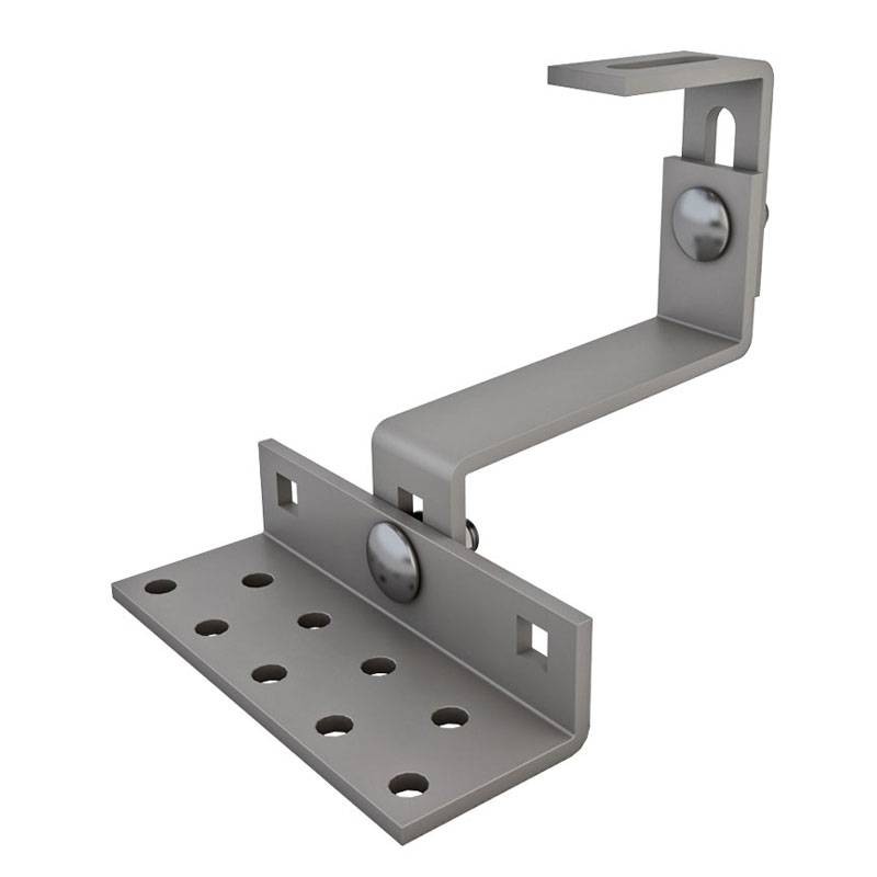 Adjustable aluminum bracket for roof tiles for photovoltaic STR0003