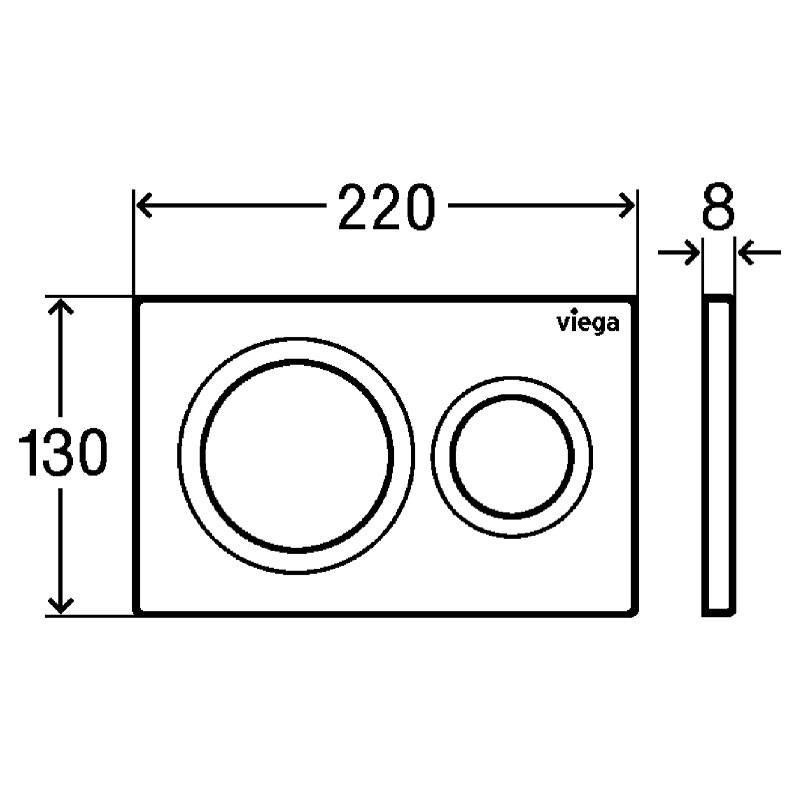 Placa de control de descarga de WC Viega Visign for Style 20 cromo 773779