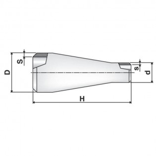 Oter steel concentric reducer for 4-inch x 3-inch pipes 74023