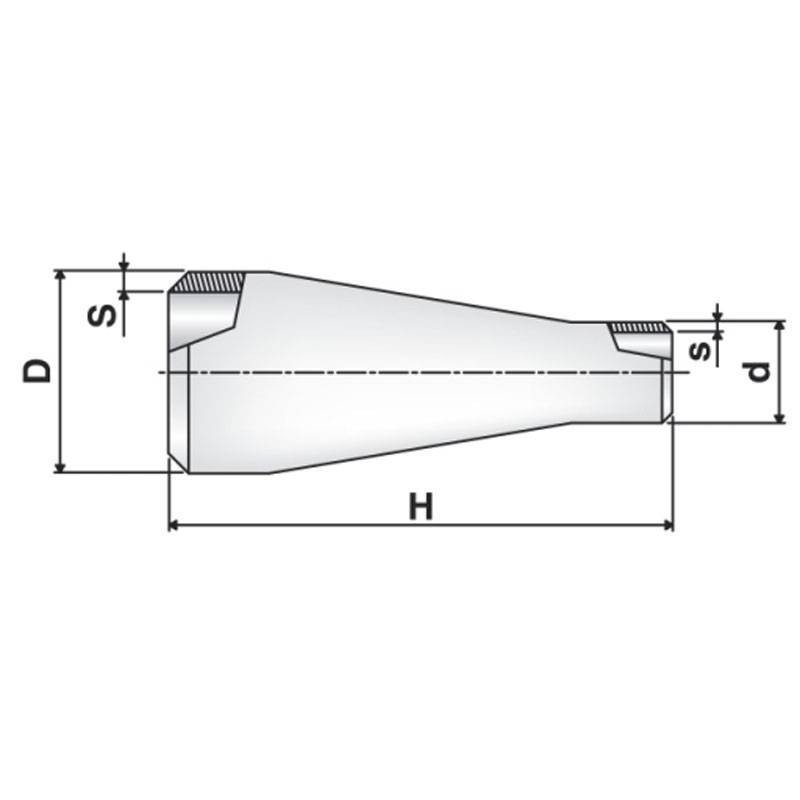 Reducción concéntrica de acero Oter para tubos de 4 pulgadas x 2 1/2 74022