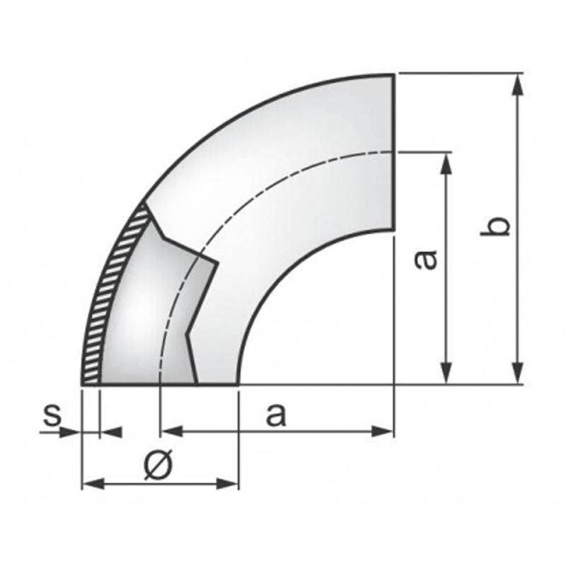 Curva per tubi in acciaio Oter 5 pollici nero 75115