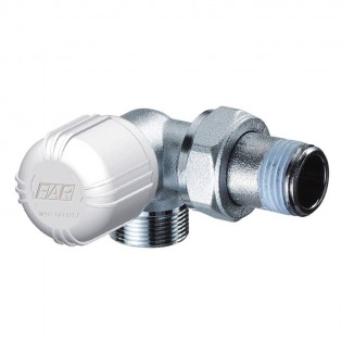 Far right angle thermostatic radiator valve 1/2 chrome plated 1617 12