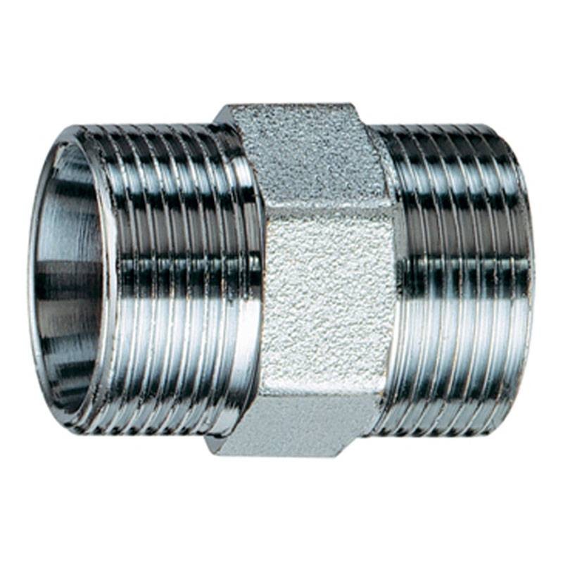 Far niplex double straight fitting 3/4 "x22 chrome plated rubber seal ...