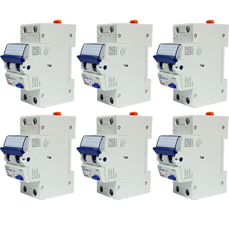 Gewiss Residual Current Operated Circuit Breaker 6 pcs 16A 2P 30MA AC 4 ...