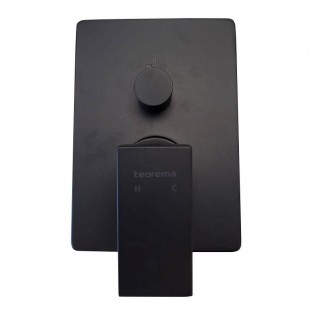 Teorema Pillar 2-3 way Shower Faceplate and Handle matte black 9K019BB-001