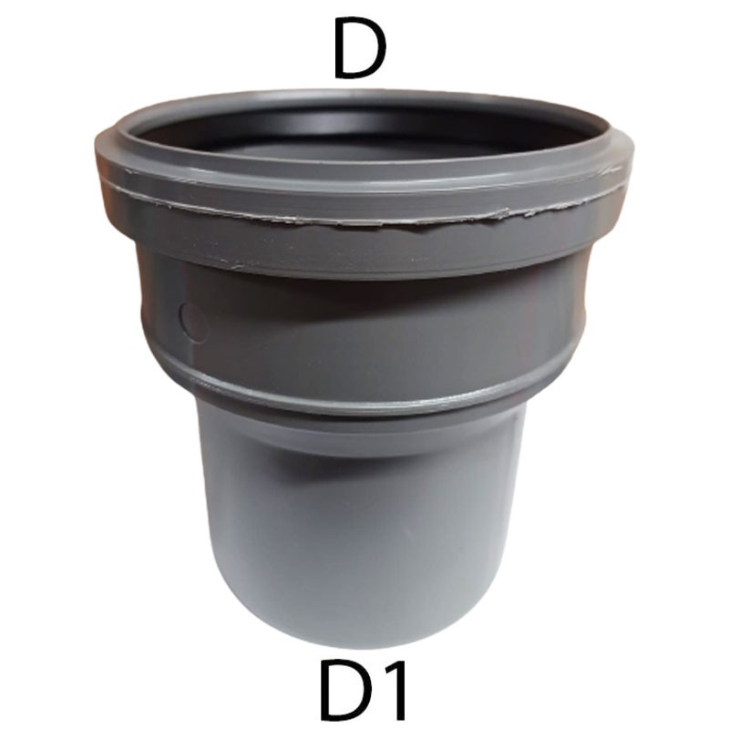 Raccord en PVC Bampi avec joint Diamètre F 125/M 110 mm BPV125110