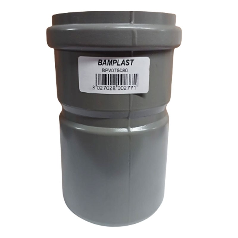 Racor de PVC Bampi con junta Diámetro F 75/M 80 mm BPV075080