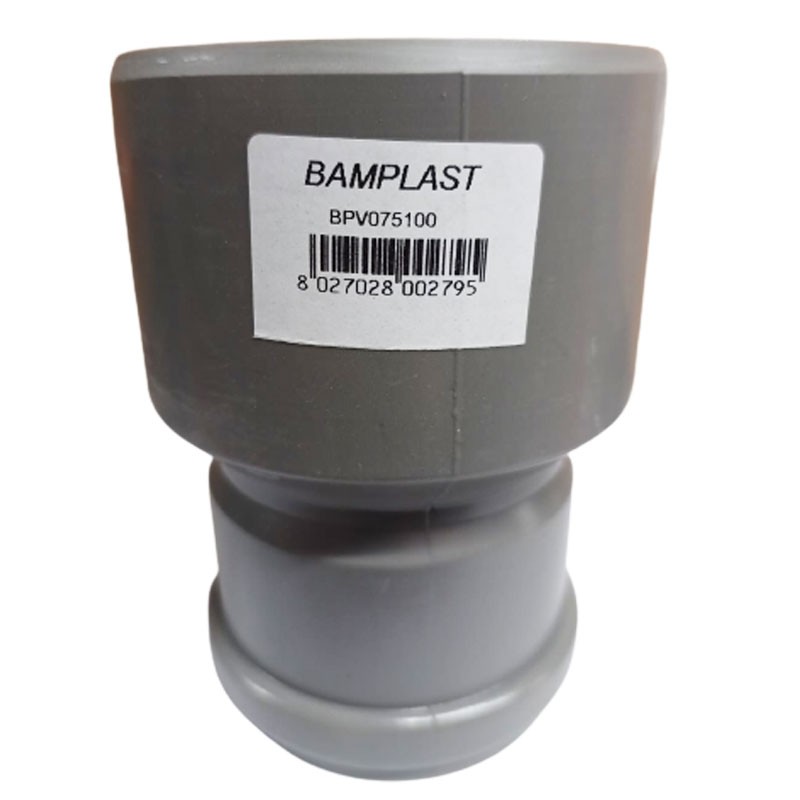 Racor de PVC Bampi con junta Diámetro F 75/M 100 mm BPV075100