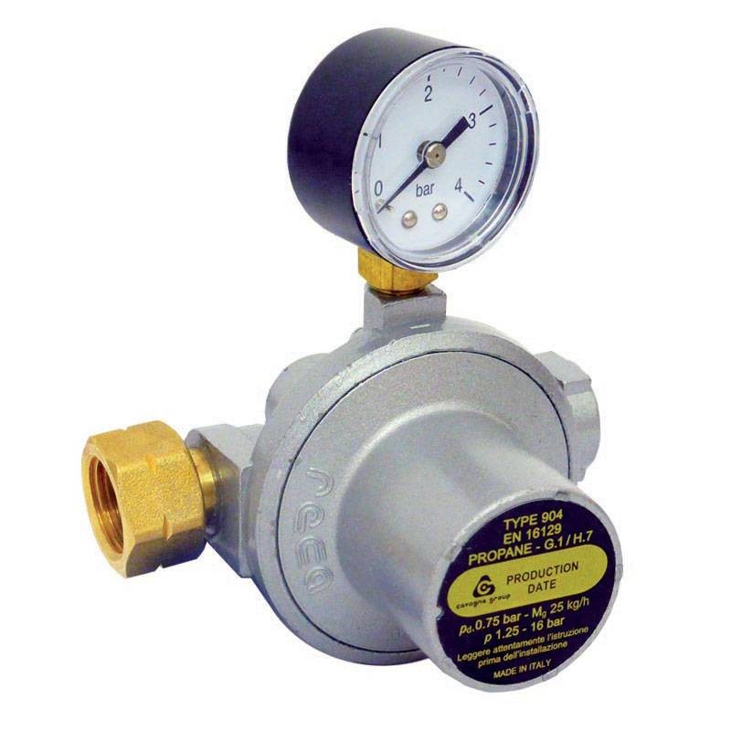 Ferrari LPG high pressure first stage regulator with pressure gauge 25 ...