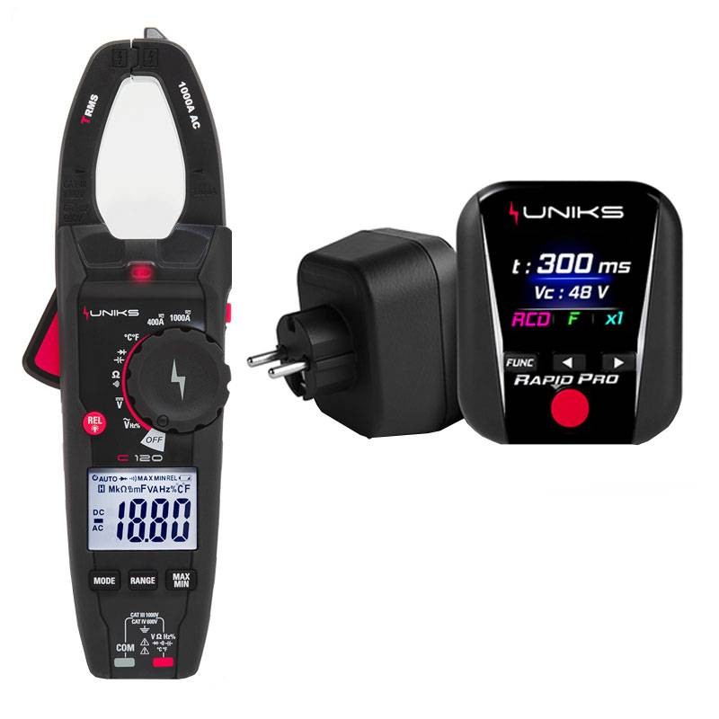 Uniks Kit 1000V Current Clamp and 300V Multifunction Socket KITRAPIDPROC120
