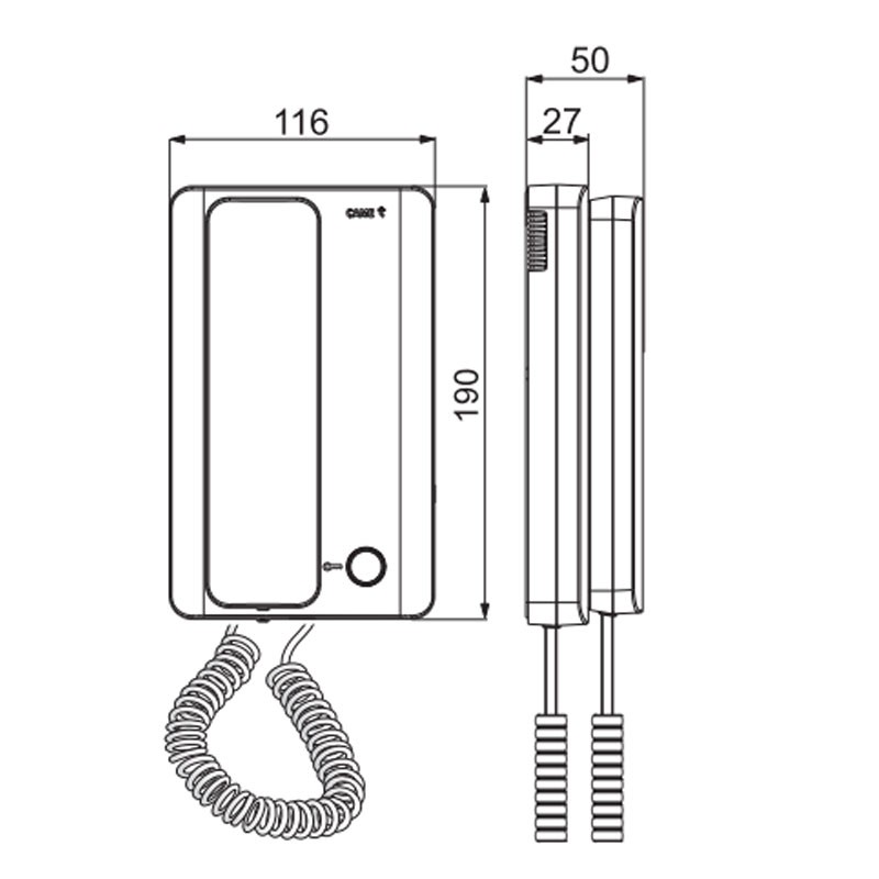 Bpt AGT A200 intercom with 1-button handset with System 200