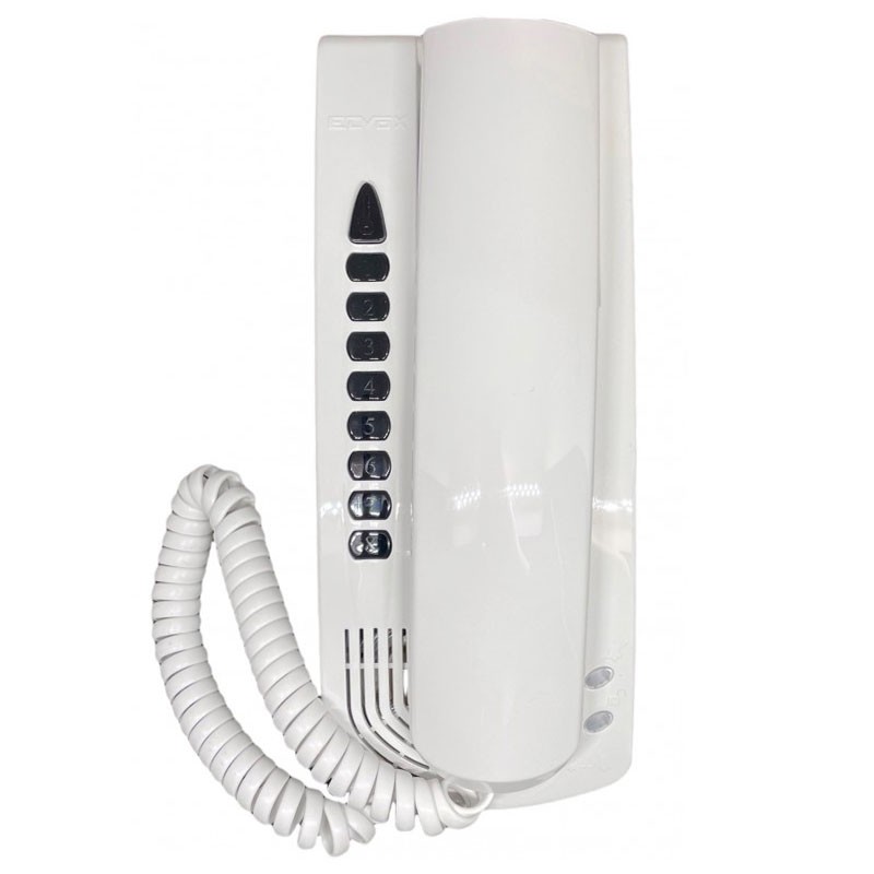 Elvox Petrarca 5-wire electronic wall intercom White