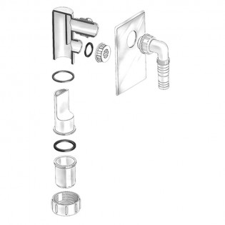 Redi recessed washing machine trap D 40/50 mm 1 1/2 steel C13PEAI