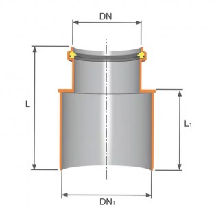 Raccord de transition PVC-PP Redi M/F diamètre 40 mm 063558M