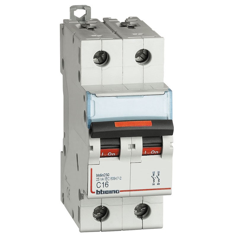 Bticino circuit breaker 2P C 16A 25kA 2 modules FV82C16
