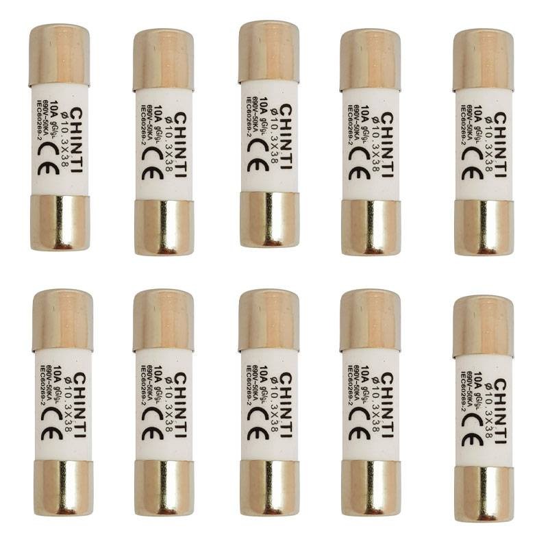 Fusible Chint WS18-32/6gG 1.2W 6A 100 kA 10.3x38 mm 10 piezas 80604C