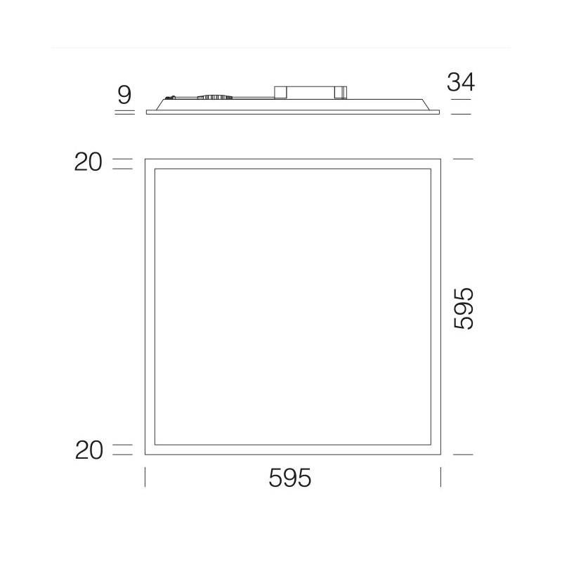 Panneau Led Disano Dali 25W 4000K 60x60 cm blanc 1502420041