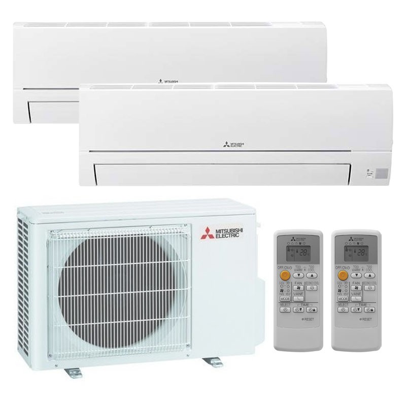 Mitsubishi Smart Dual Split Air Conditioner 9000+12000btu 2.5+3.5KW