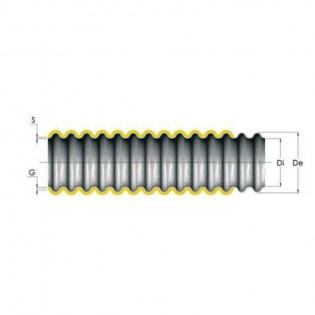 Eurotis EUROGAS corrugated pipe DN15 3/4 steel 5 meters A01-0001-00697