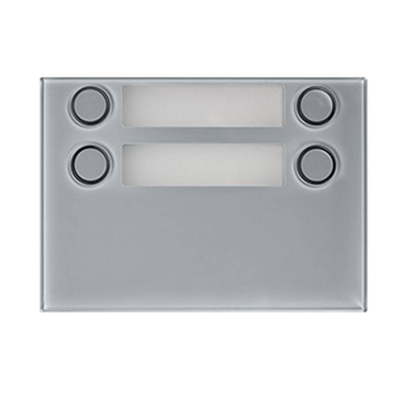Faceplate for 1168/8 Urmet Alpha module 4 Keys on 2 rows Grey 1168/24G