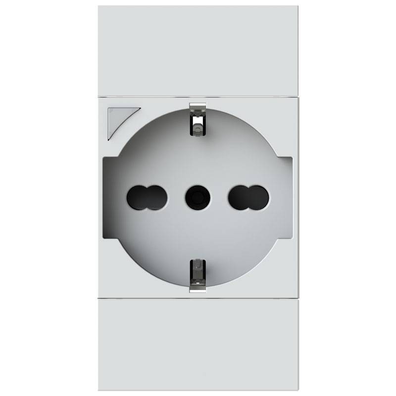 P40 Smart 4Box schuko outlet for Bticino Living Now white 4BP40S.KW