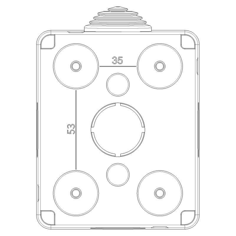 Vimar Plana Hydrobox IP55 box with 2P+E 16A socket 14902.U