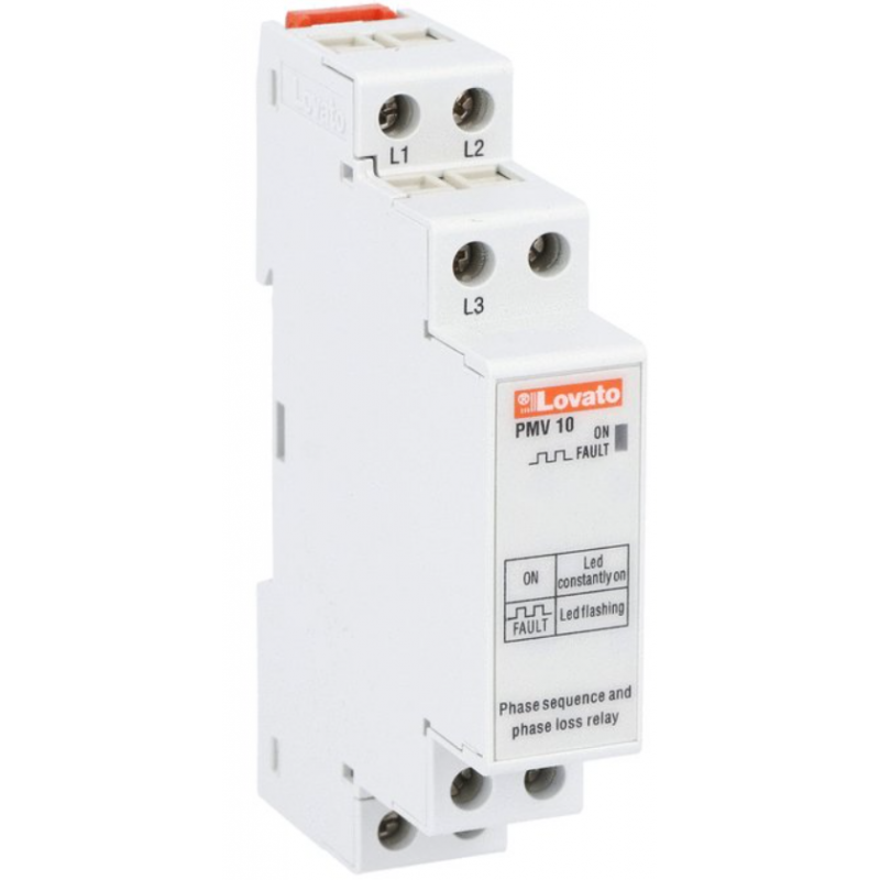 Lovato three-phase voltmetric relay for phase failure 1M 208/480V PMV10A440