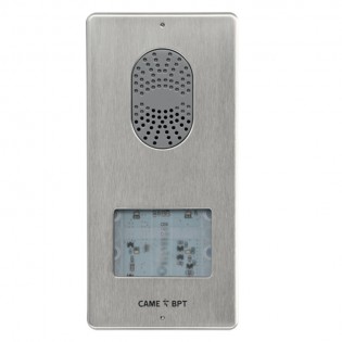 BPT intercom system base kit with LITHOS push button panel 2-wire system