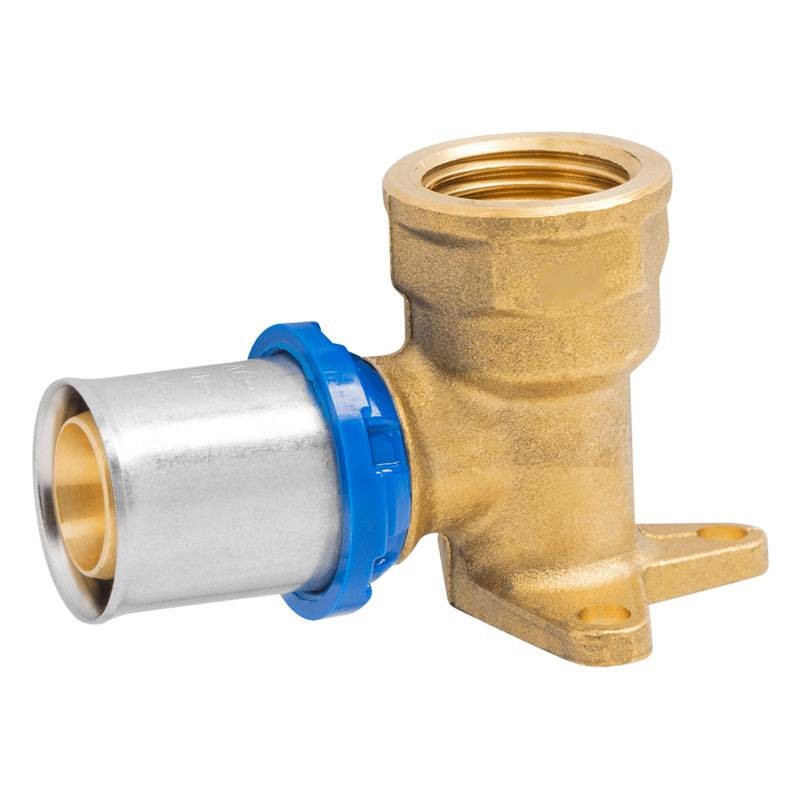 Ape elbow fitting with flange 1/2 x 20 mm brass ARL3503200