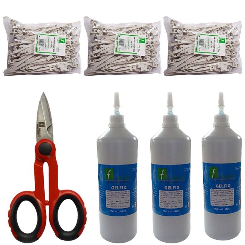 Cable Liquid Kit Scissors and Cable Ties Fixing KIT032