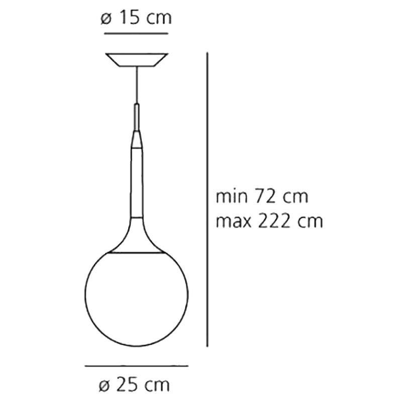 Lámpara de techo en suspensión Artemide Castore 250 E27 Blanco 1053010A