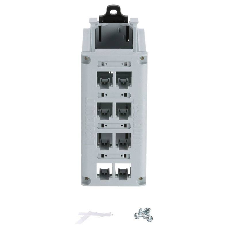 Panduit 8-port copper patch panel for DIN rail CDPP8RG