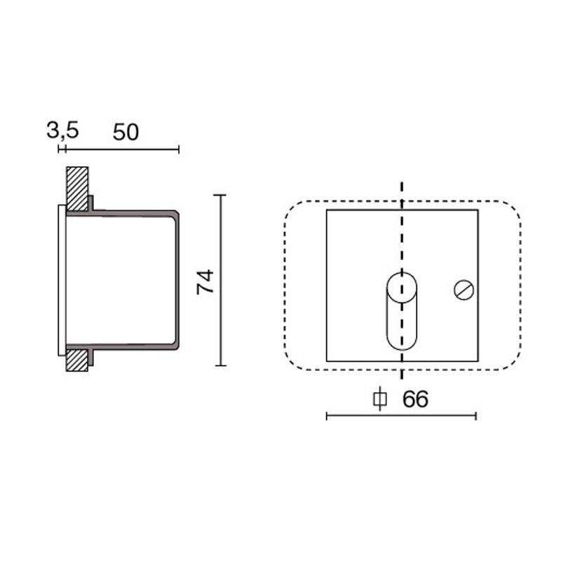 Foco Led empotrable Side 2W 4000K 66 lm IP68 E909BR-Q-LBN