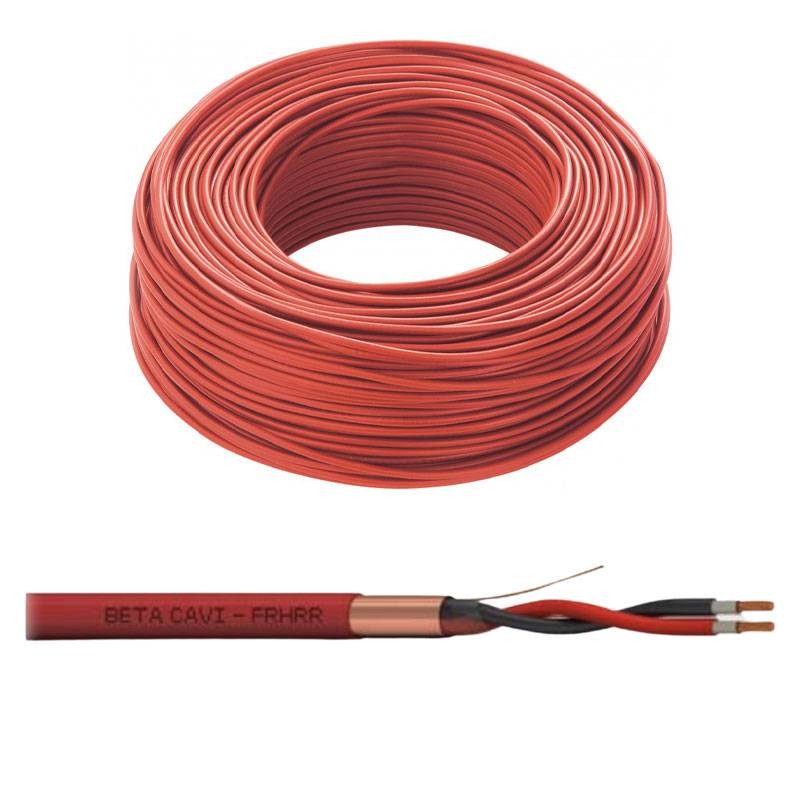Beta Cables fire resistant cable 2x1 sq. mm LSZH sheath Red 500m