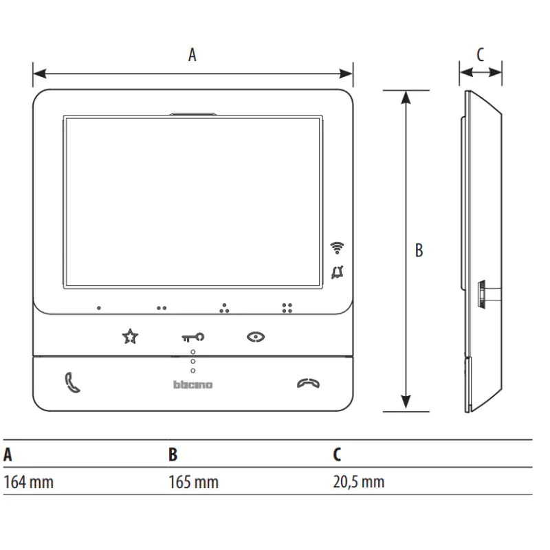 Bticino Sfera and Classe 100 Series Video Intercom Kit 360010