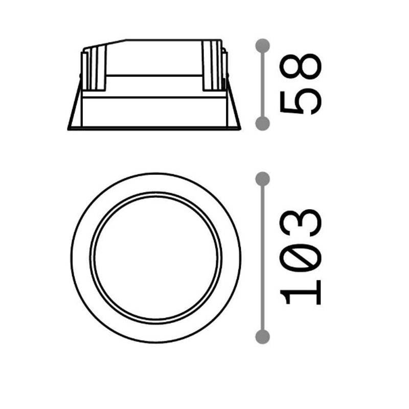 Foco empotrado Led Ideal Lux Basic 10W 3000K Blanco 193519