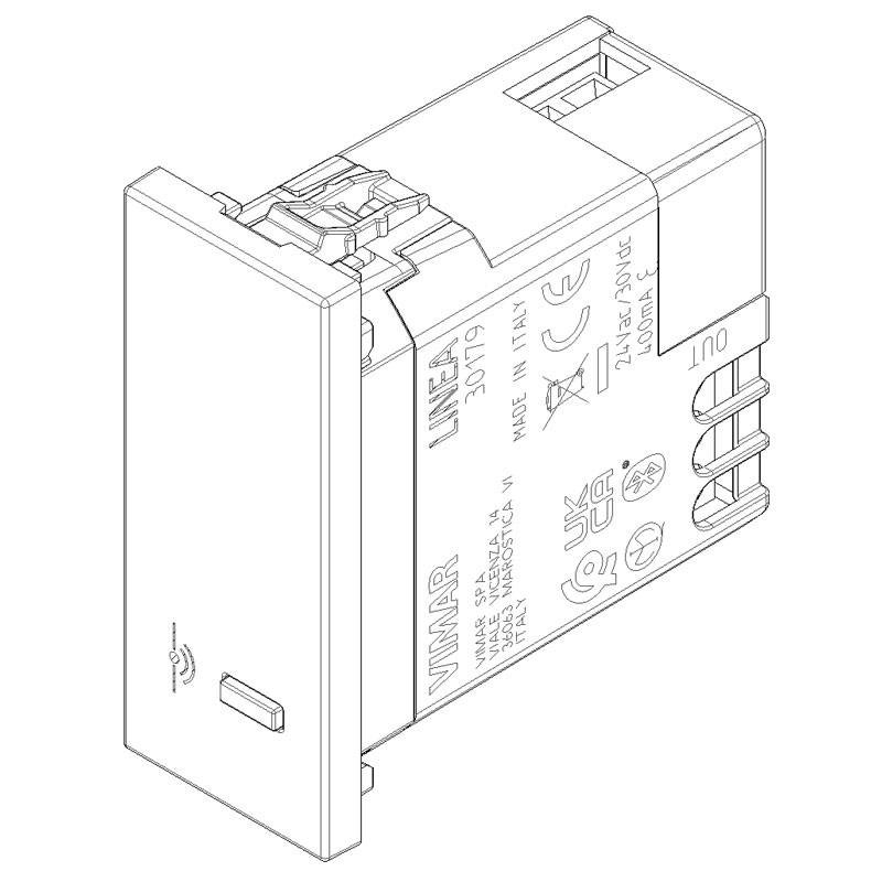 Vimar IOT Linea Smart Radar Sensor 1 Module Black 30179.G