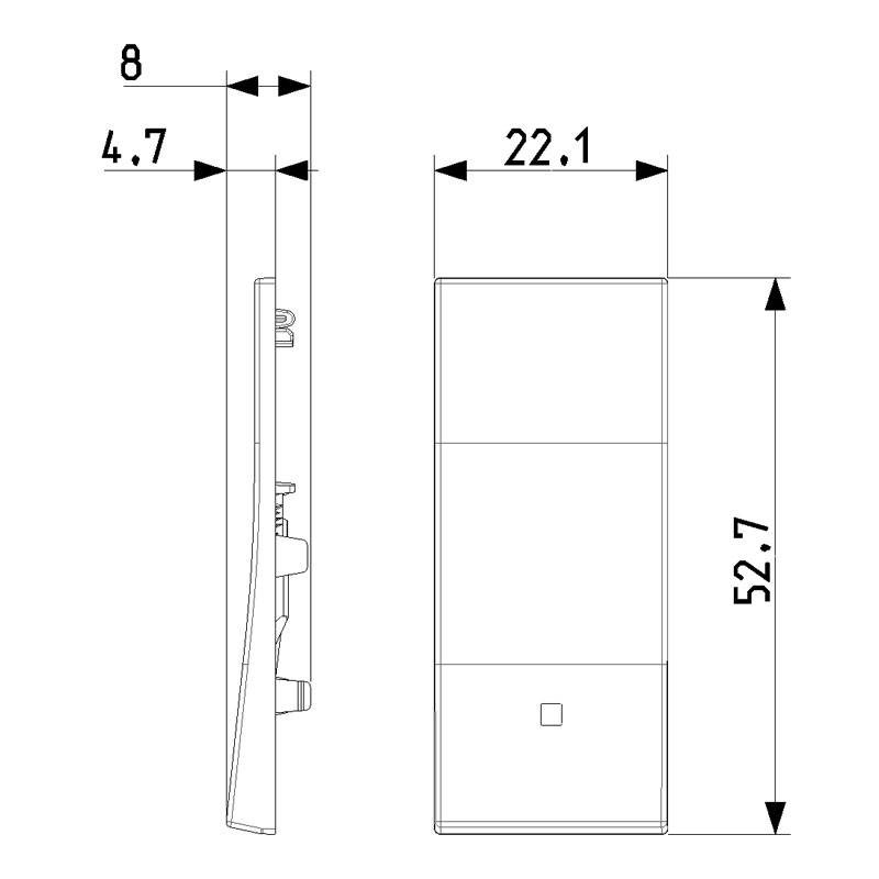 Vimar Linea Aligned cover key symbol Black 31000.PG