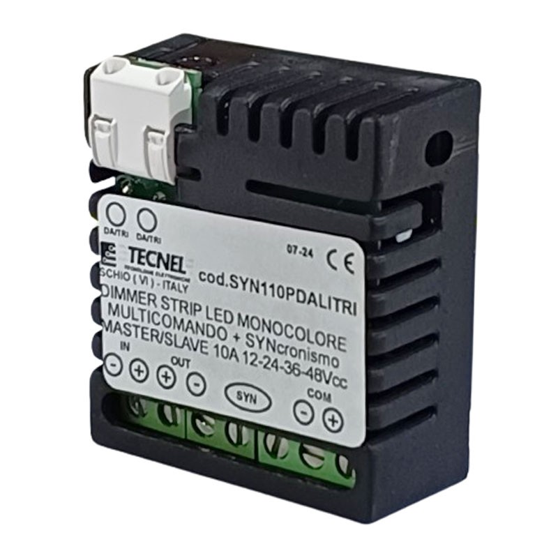 Tecnel Single Colour LED STRIP Dimmer 12-24-36-48Vdc 10A SYN110PDALITRI