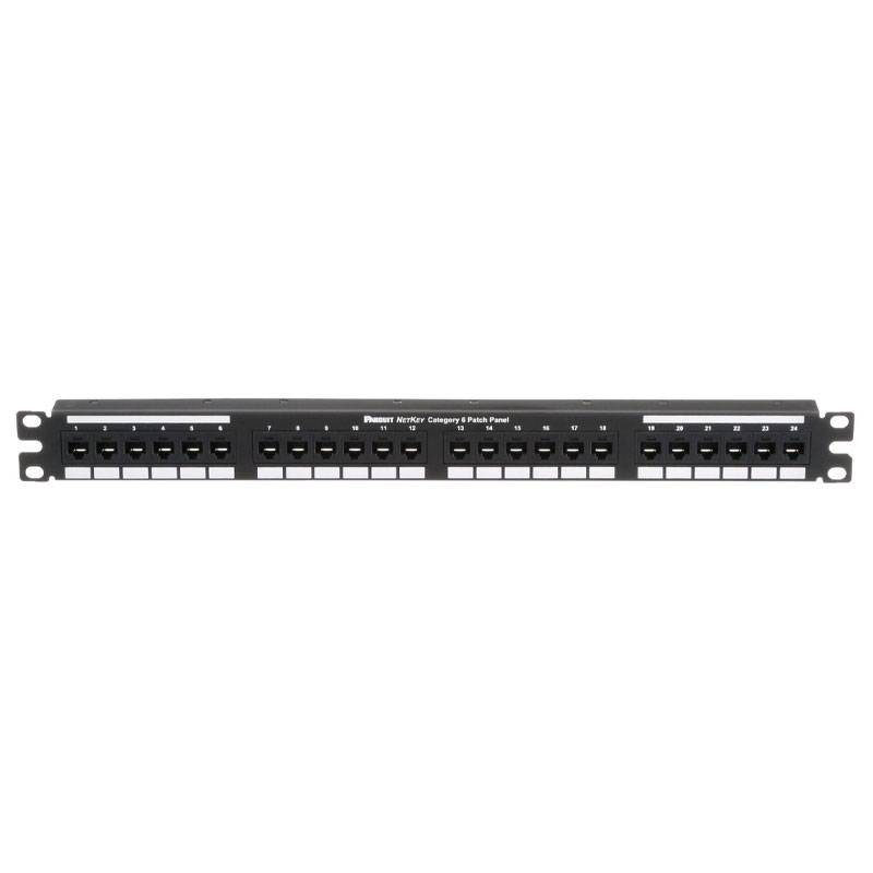 Panduit Keystone Cat 6 Patch Panel 24 Ports Black NK6PPG24Y