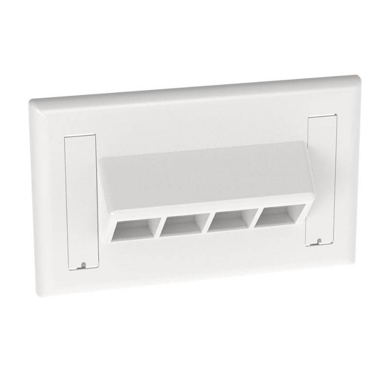 Panduit 4-port keystone module plate white NK4HSFAWY