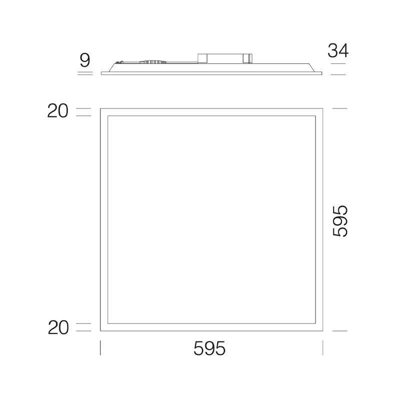 Panneau à Led Disano Rodi HE 60x60 29W 4000K Blanc 15025200