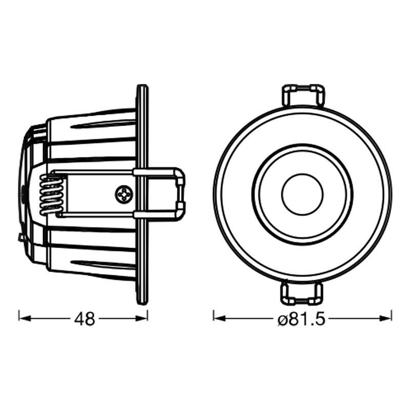 Spot encastré Led Osram Ledvance SP CBO FIX 5,5W 2700-3000-4000K